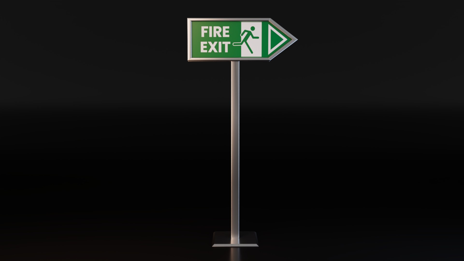 Free 3D Floor Stand For Fire Exit - TurboSquid 2356604