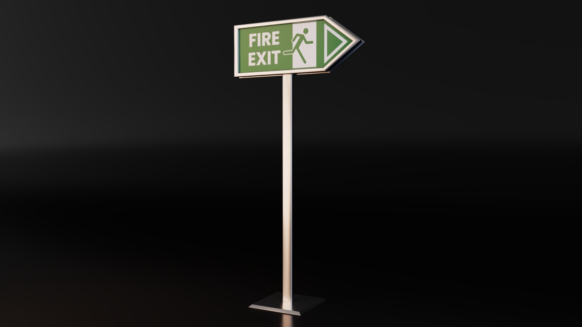 Free 3D Floor Stand For Fire Exit - TurboSquid 2356604