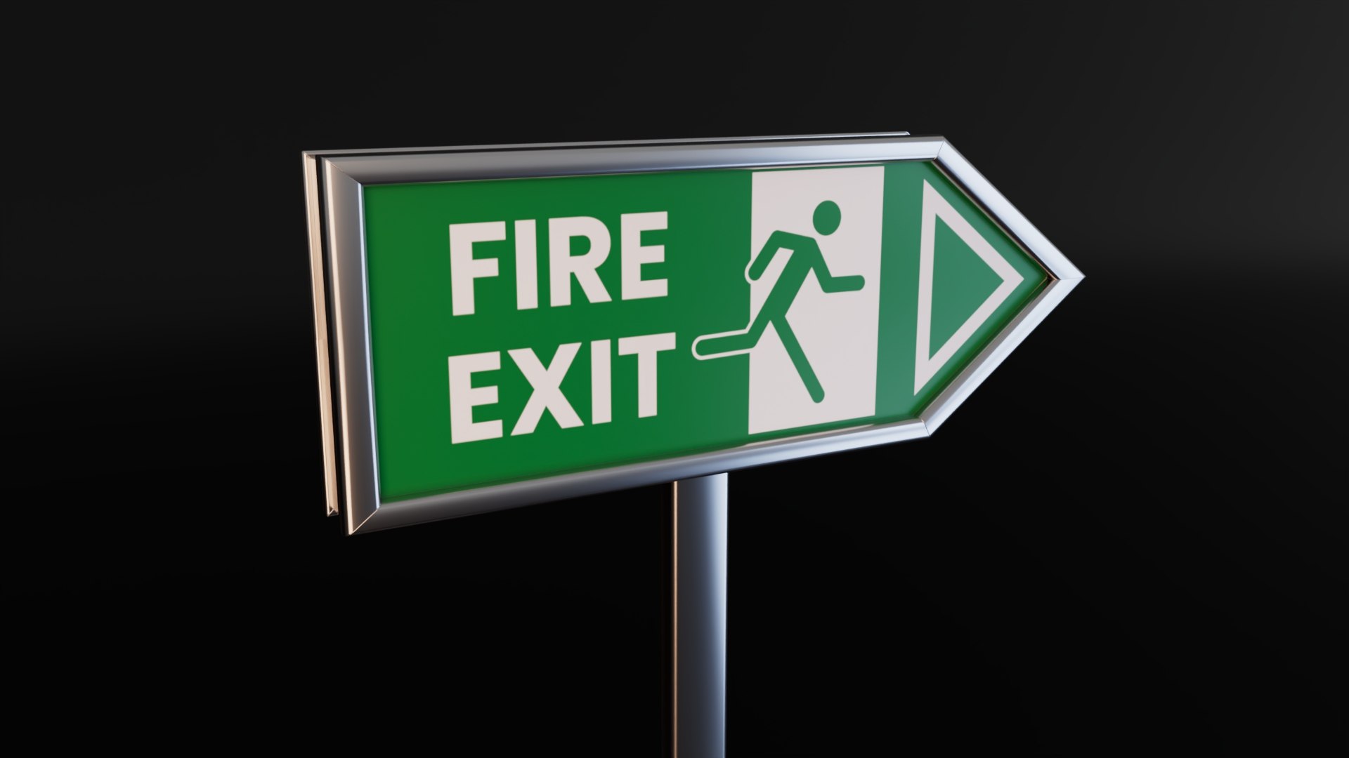 Free 3D Floor Stand For Fire Exit - TurboSquid 2356604