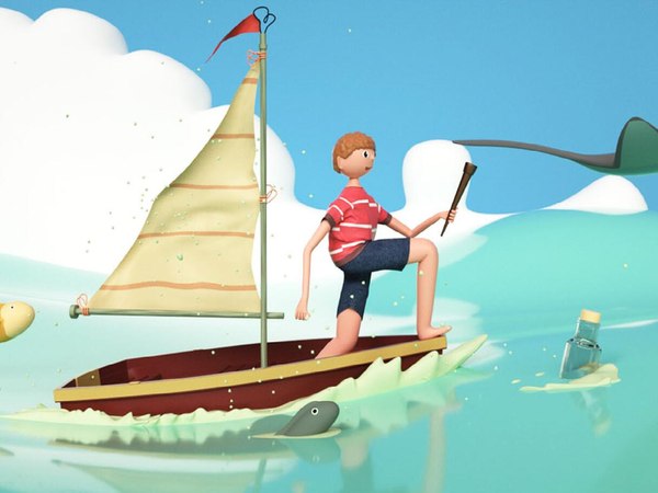 3D Boy sailing cartoon model - TurboSquid 1776291