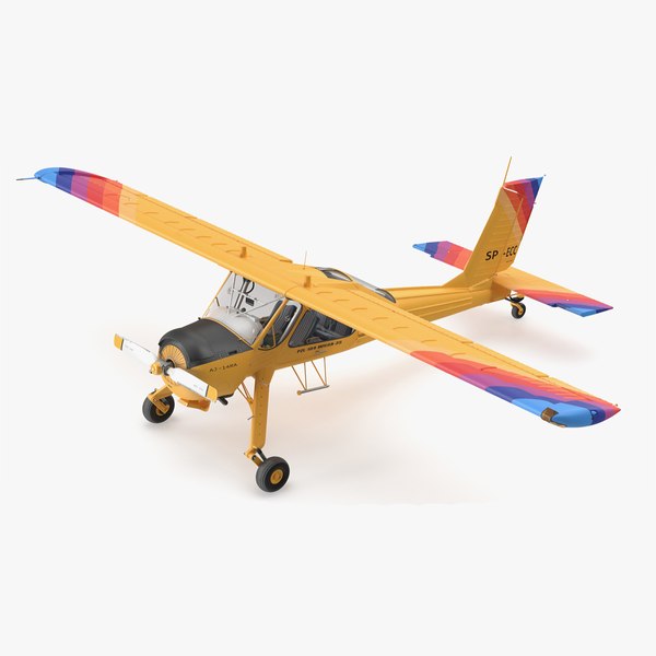 modèle 3D de Avion PZL 104 Wilga Yellow Rigged pour Maya - TurboSquid ...