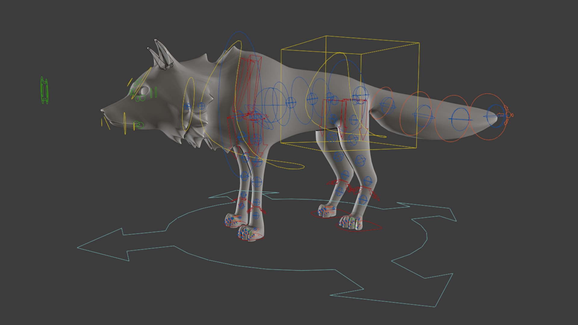 Wolf Cartoon 3D - TurboSquid 1720727