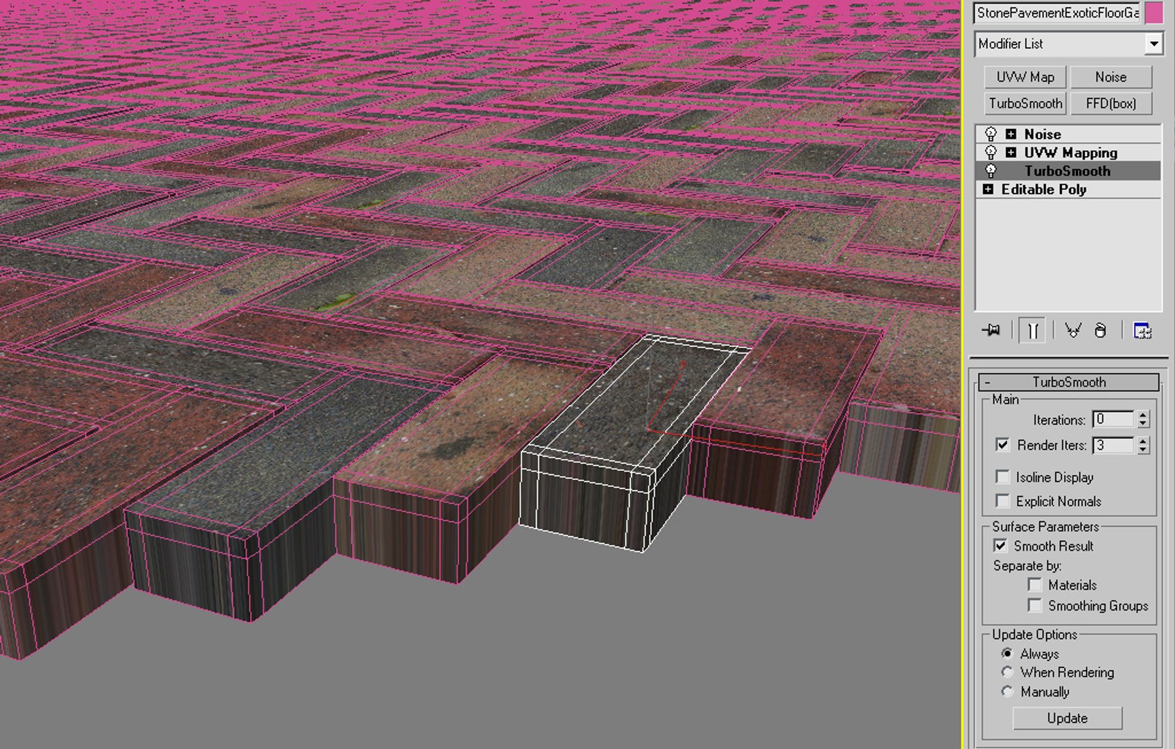 3d Max Stone Pavement Floor