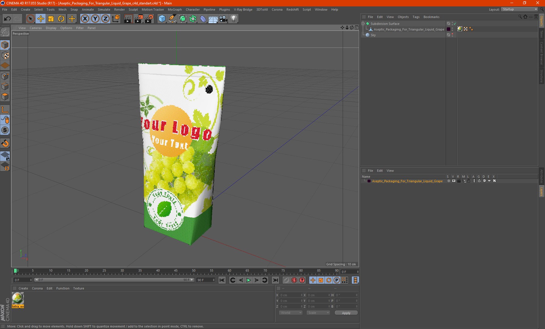 Aseptic Packaging For Triangular Liquid Grape 3D Model - TurboSquid 1938220