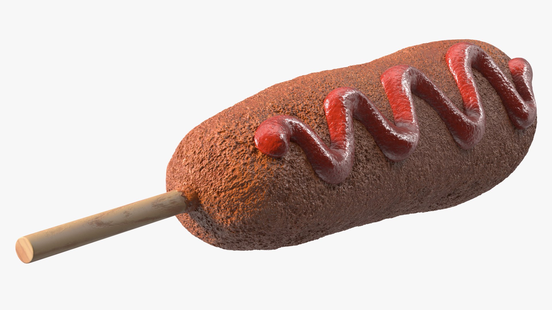 3D Corn Dog With Ketchup - TurboSquid 2147313