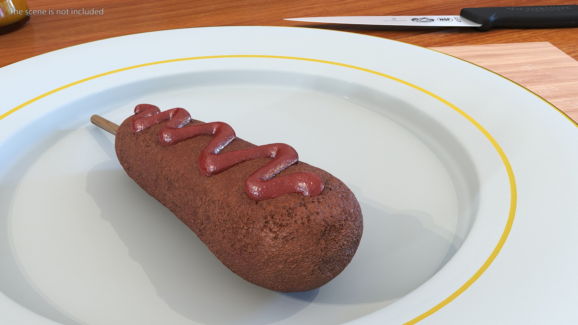 3D Corn Dog With Ketchup - TurboSquid 2147313