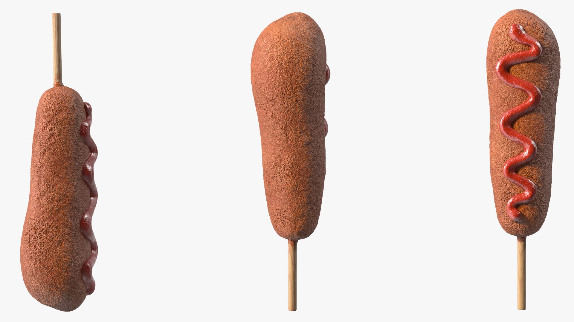 3D Corn Dog With Ketchup - TurboSquid 2147313