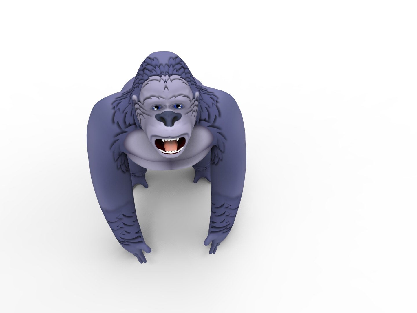 Cartoon Gorilla Rigged Animation 3D Model - TurboSquid 1236927