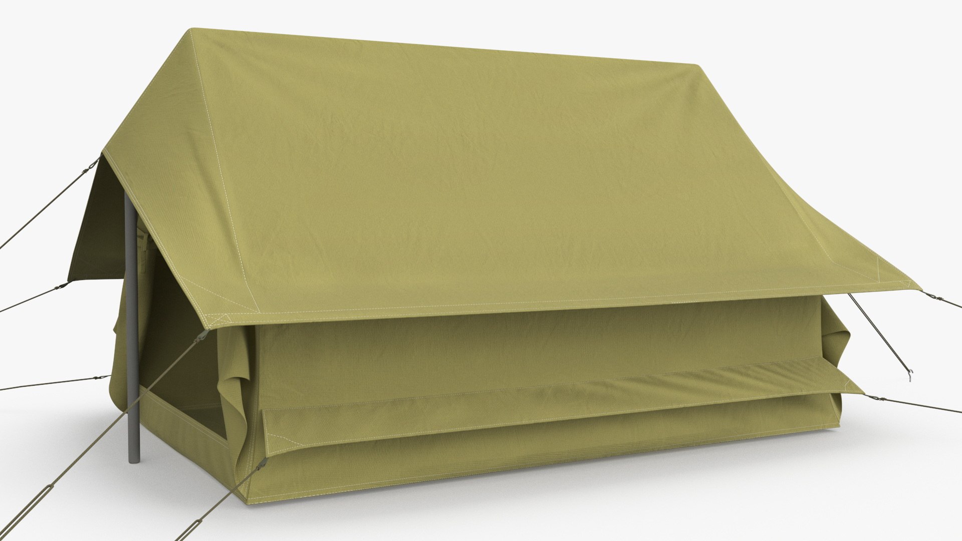 3D Vintage Woods Canvas Tent Green - TurboSquid 2250301