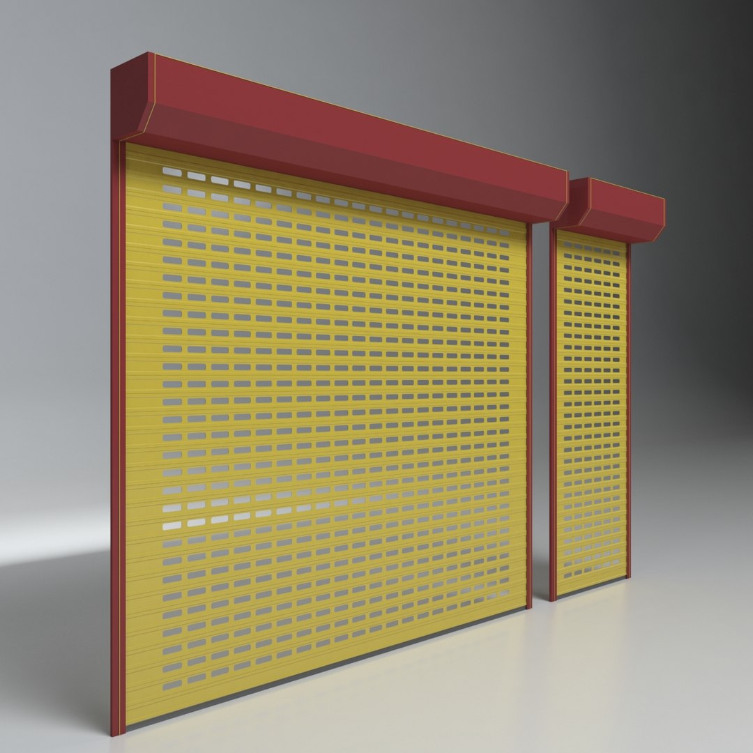 Shop Shutter Garages 3D Model - TurboSquid 1274955