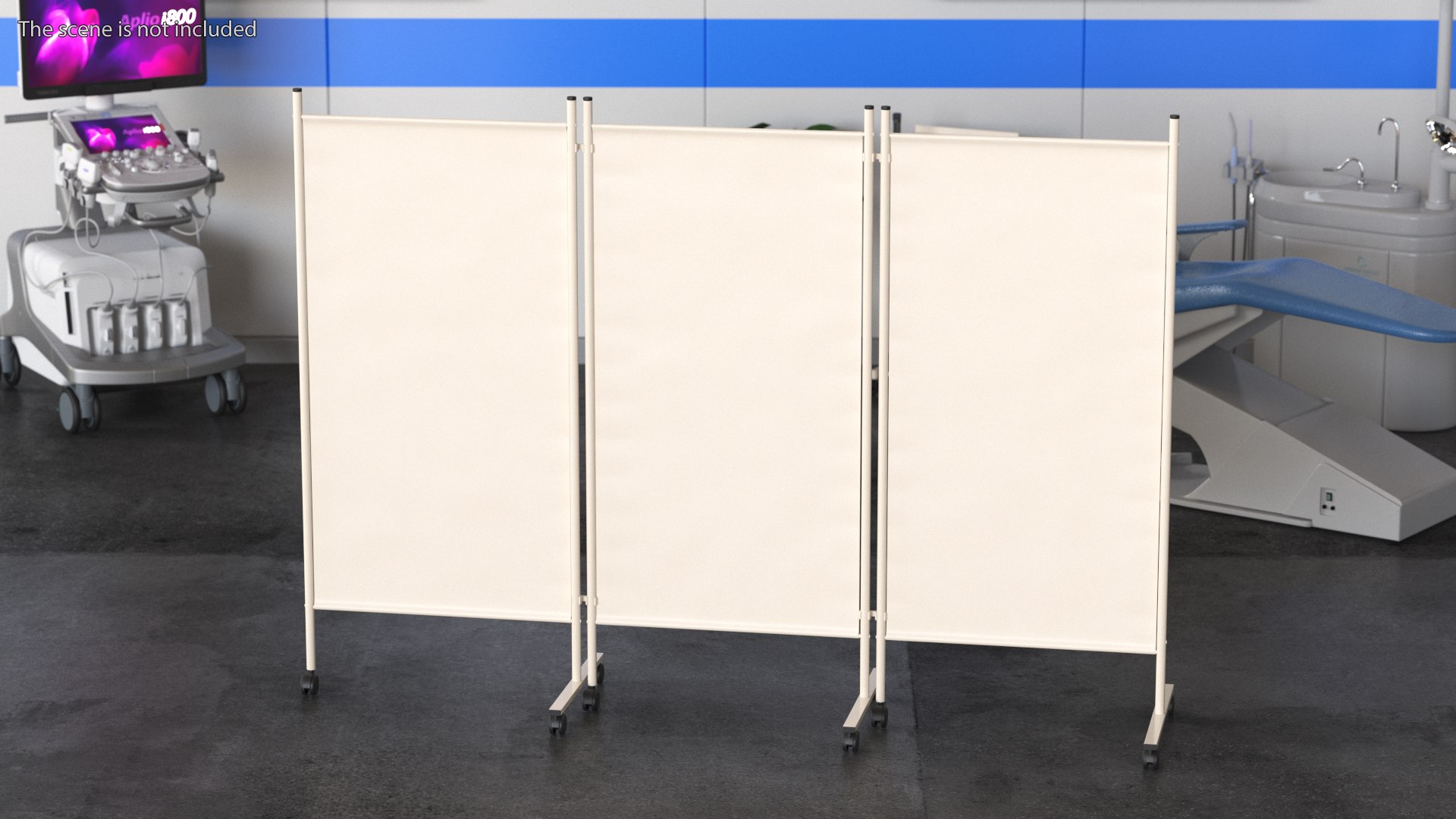 Hospital Privacy Screen Beige 3D Model - TurboSquid 2065892