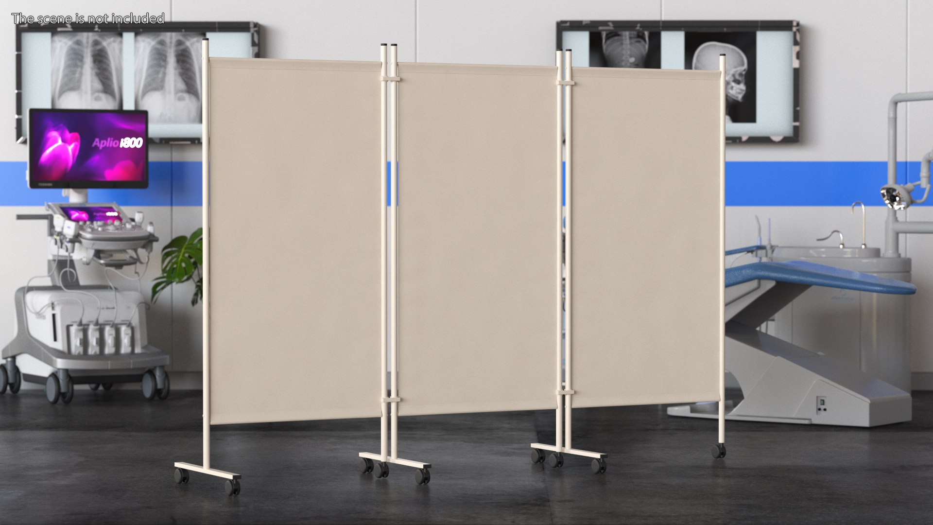 Hospital Privacy Screen Beige 3D Model - TurboSquid 2065892