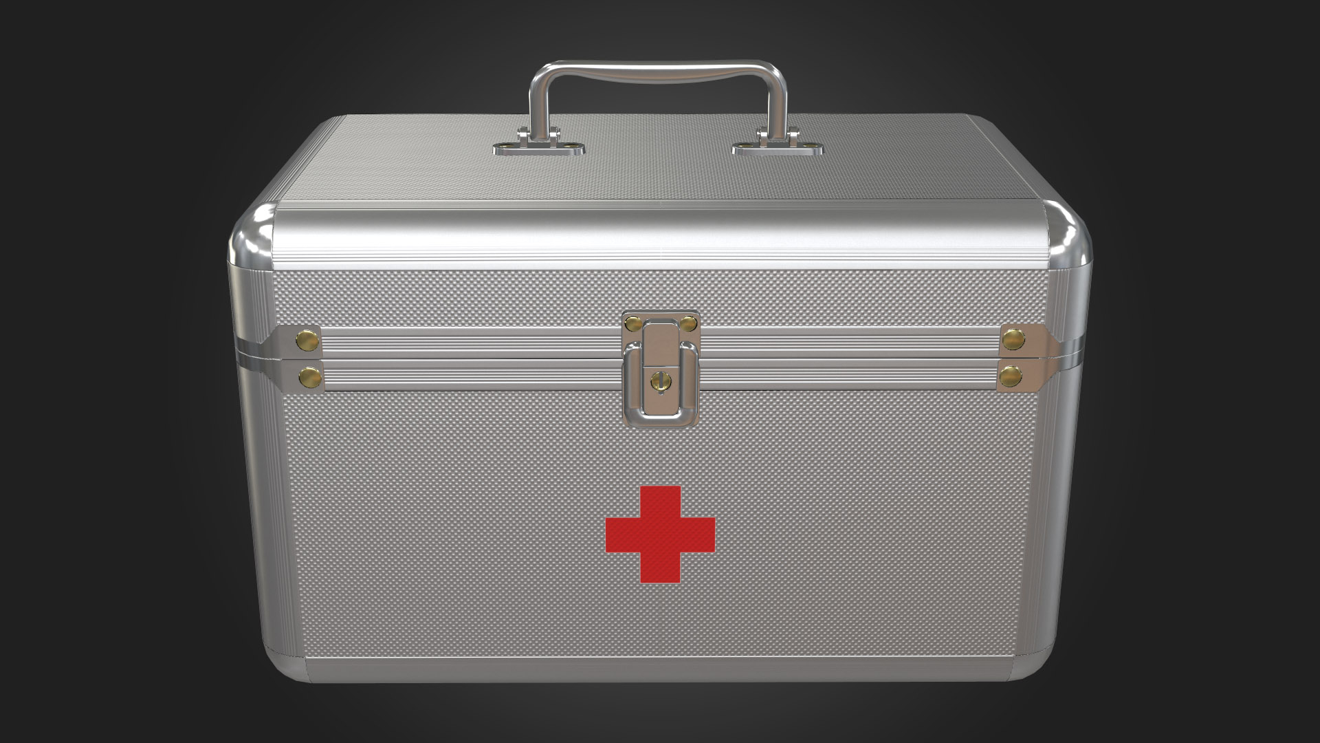 3D aid kit metal box model - TurboSquid 1541293