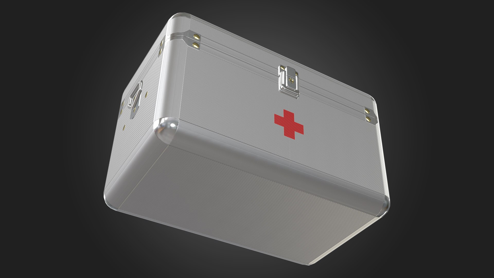 3D aid kit metal box model - TurboSquid 1541293