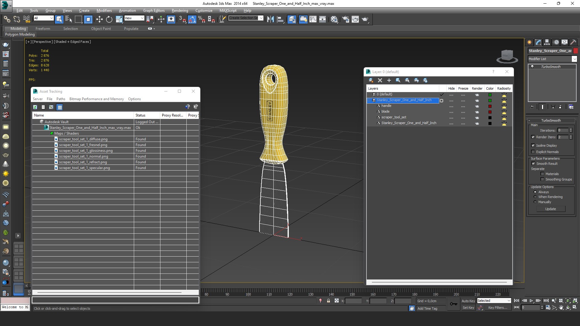 3D Stanley Scraper One And Half Inch Model - TurboSquid 1941656