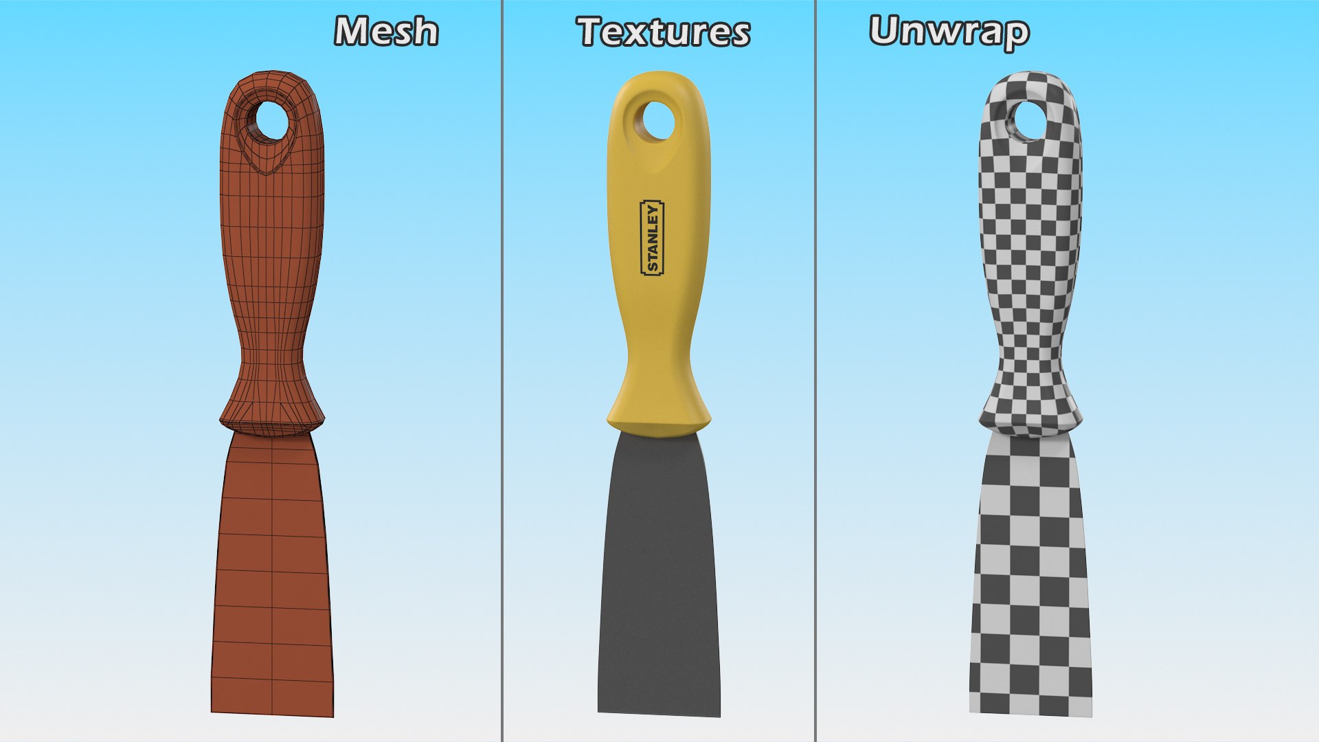 3D Stanley Scraper One And Half Inch Model - TurboSquid 1941656
