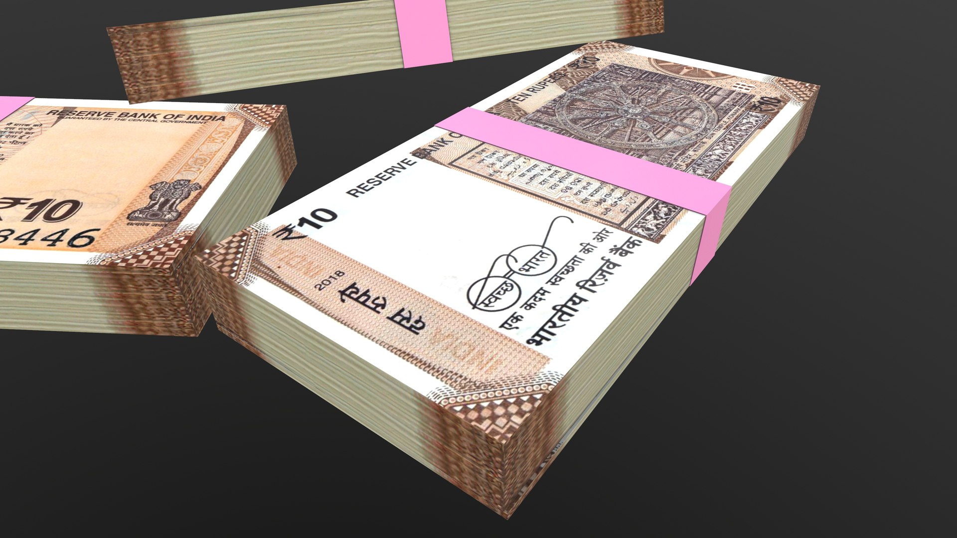 3D Model Indian 10 Note Currency Bundle AR VR PBR - TurboSquid 2007199