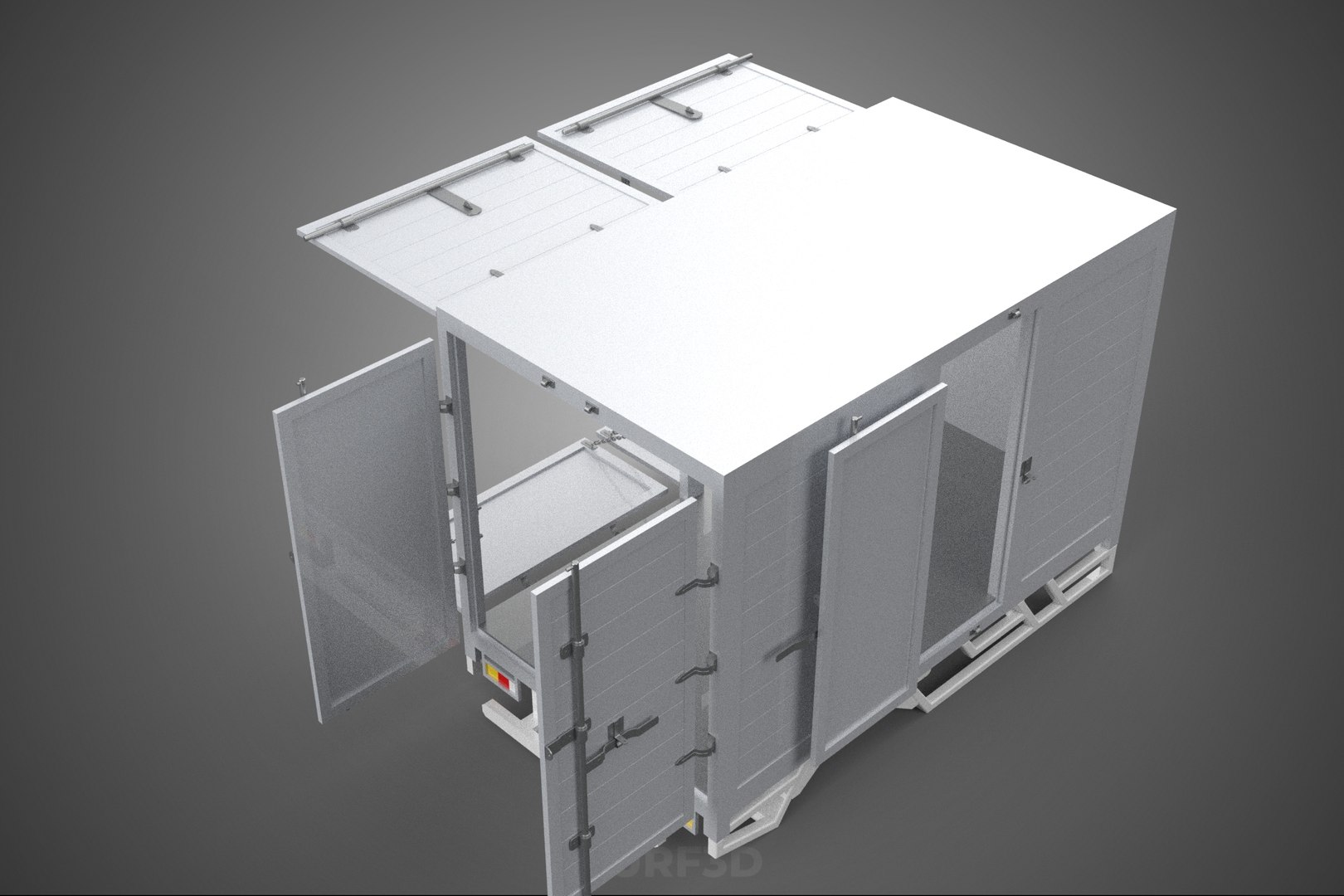 3D FREIGHT CUBE VAN BOX DROP SIDE TAILGATE REAR DOOR PICKUP TRUCK ...