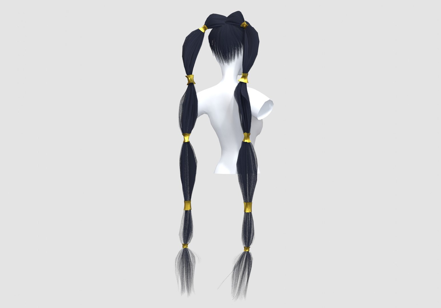 Pigtails Two Hairstyle 3D Model - TurboSquid 1940718