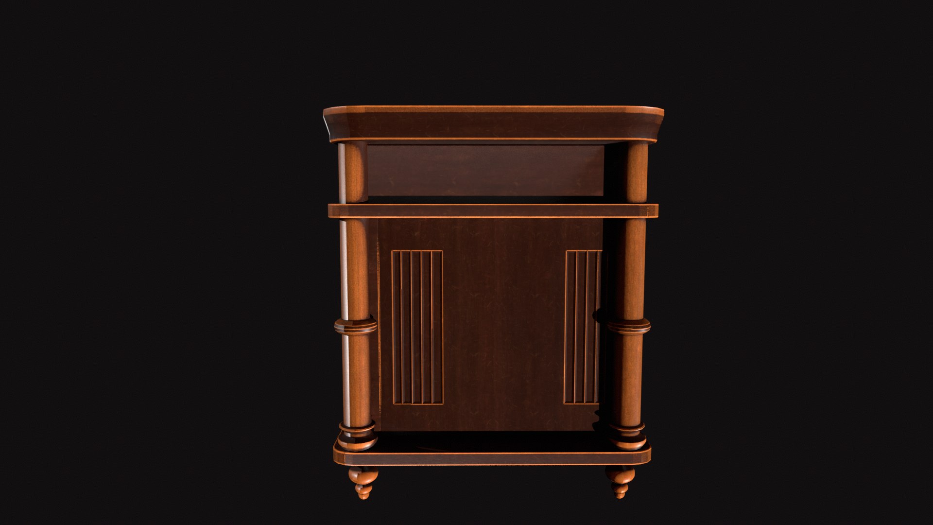3D Medieval Wall Cabinet 01 - TurboSquid 2310190