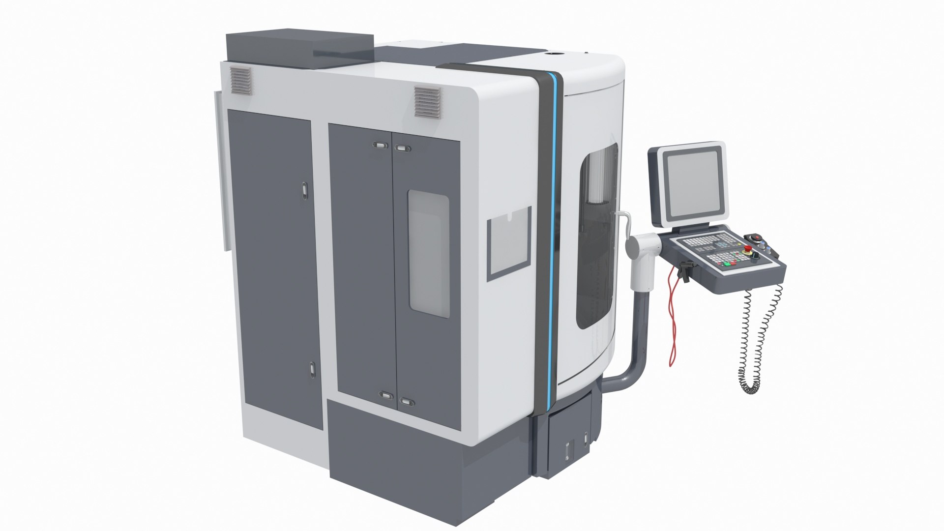 3D CNC Five Axis Machining Center Model - TurboSquid 2081244