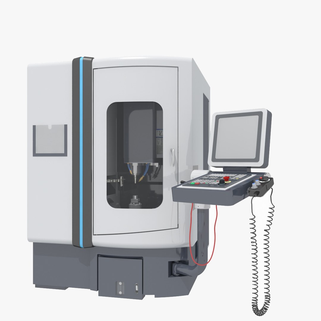 3D CNC Five axis machining center model - TurboSquid 2081244