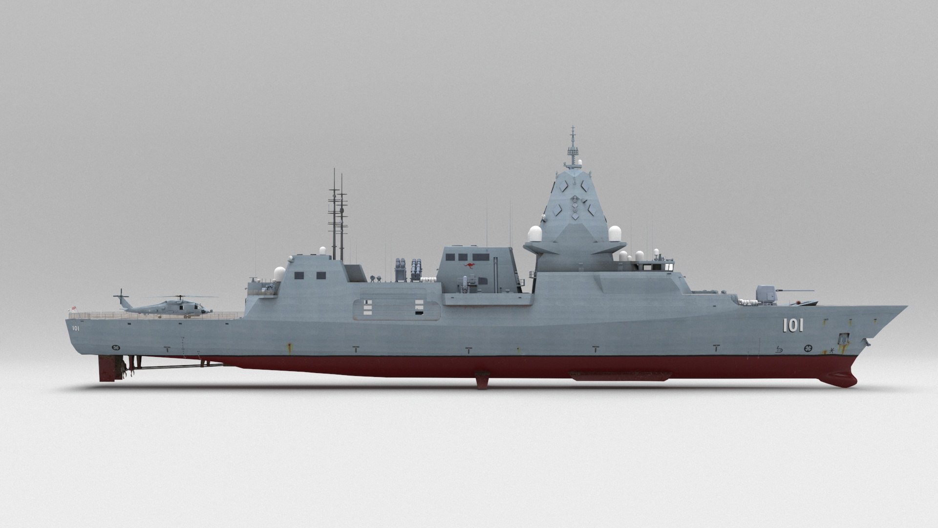 3D hunter class frigate seahawk - TurboSquid 1595132