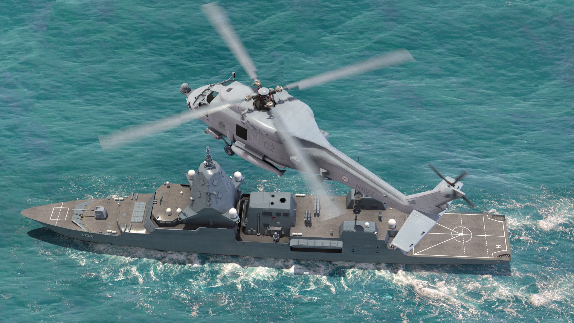 3D hunter class frigate seahawk - TurboSquid 1595132