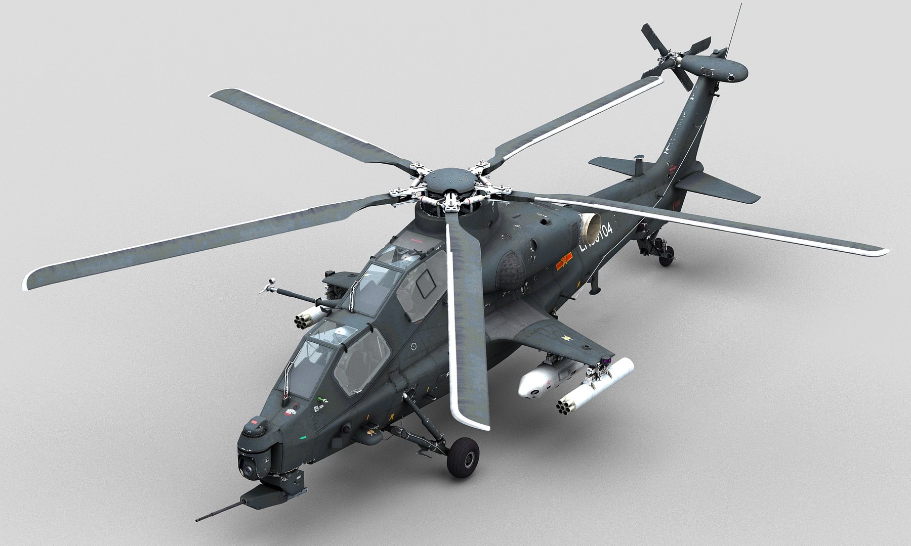 3D China Armed Helicopter-WZ10 - TurboSquid 1989523