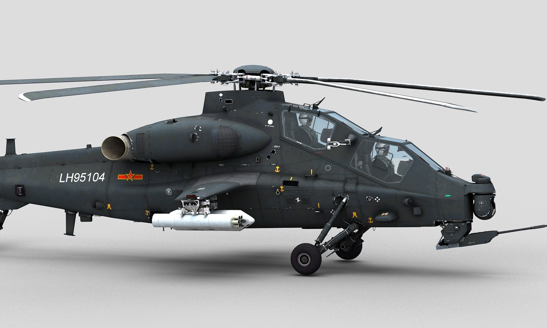3D China Armed Helicopter-WZ10 - TurboSquid 1989523