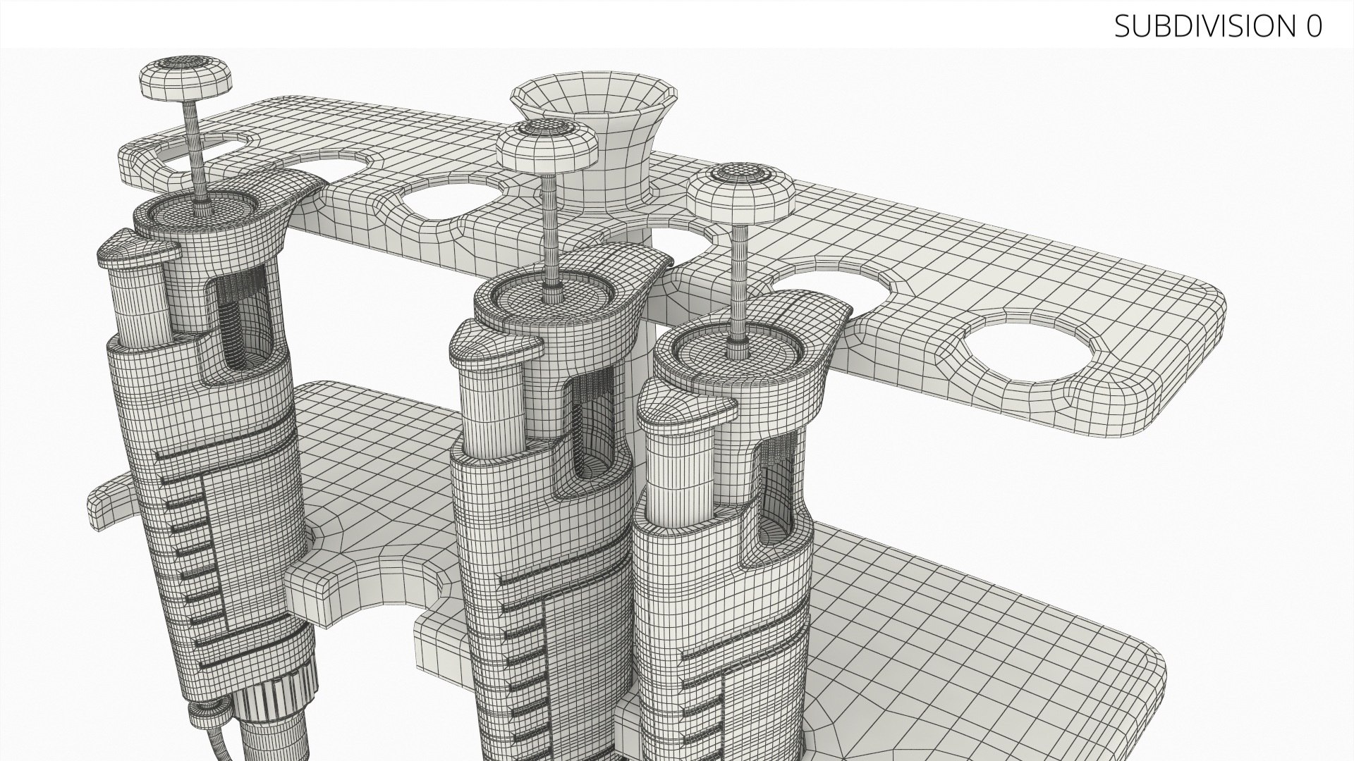 3D Liquid Microliter Pipettes For DNA Samples On Stand Yellow ...