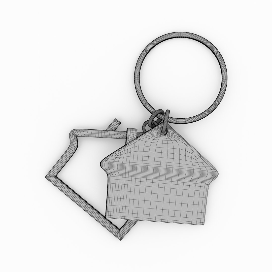 keychain house key 3d model
