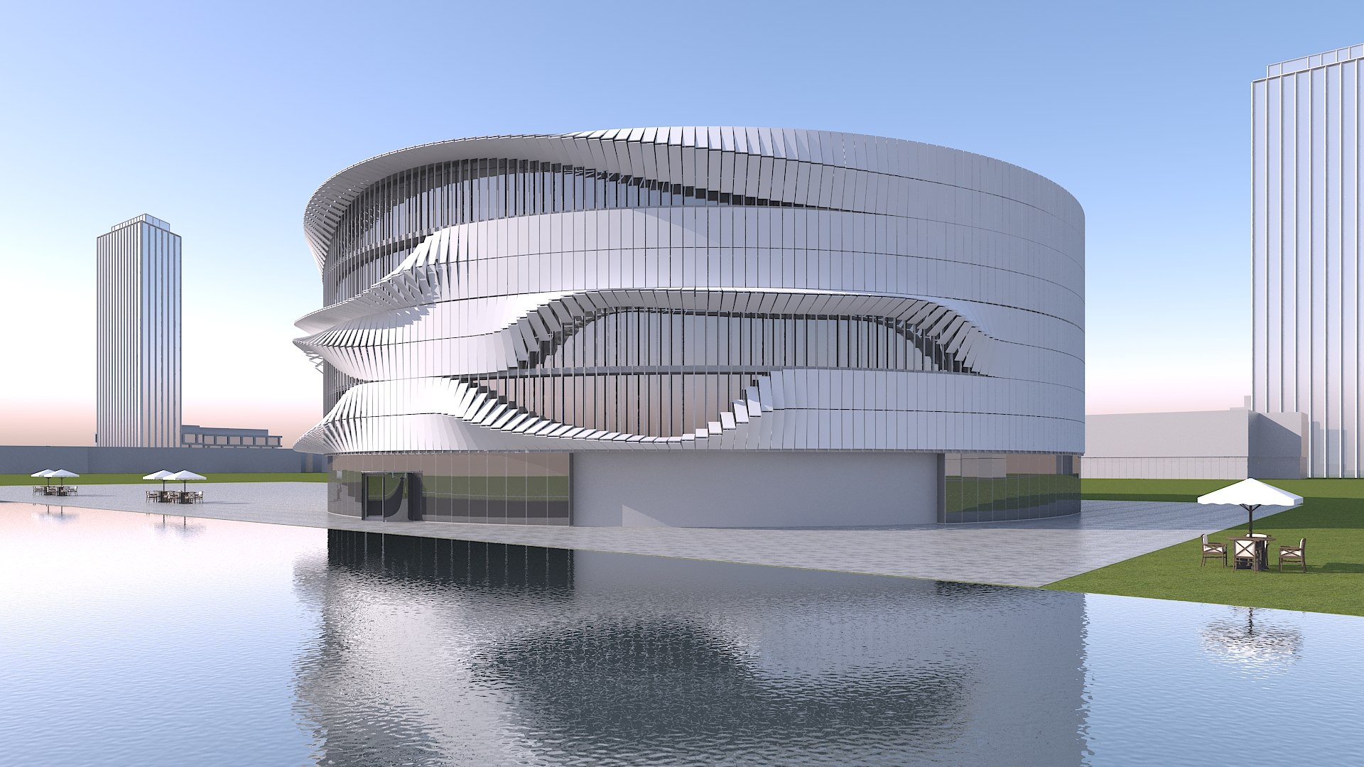 3D Future Building 01 - TurboSquid 2098782