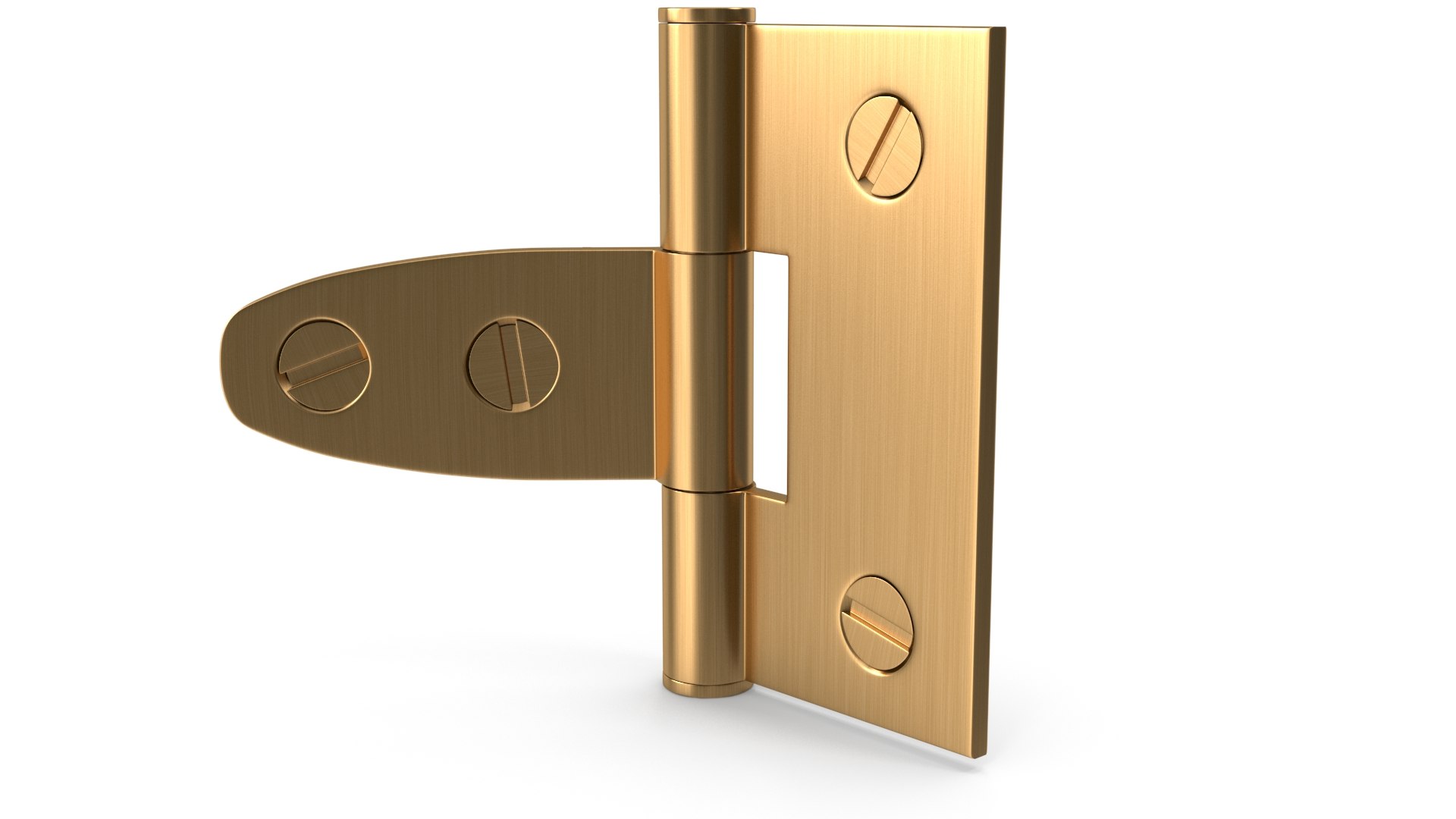 3D Golden Hinge With Screwhead V02 - TurboSquid 2376044