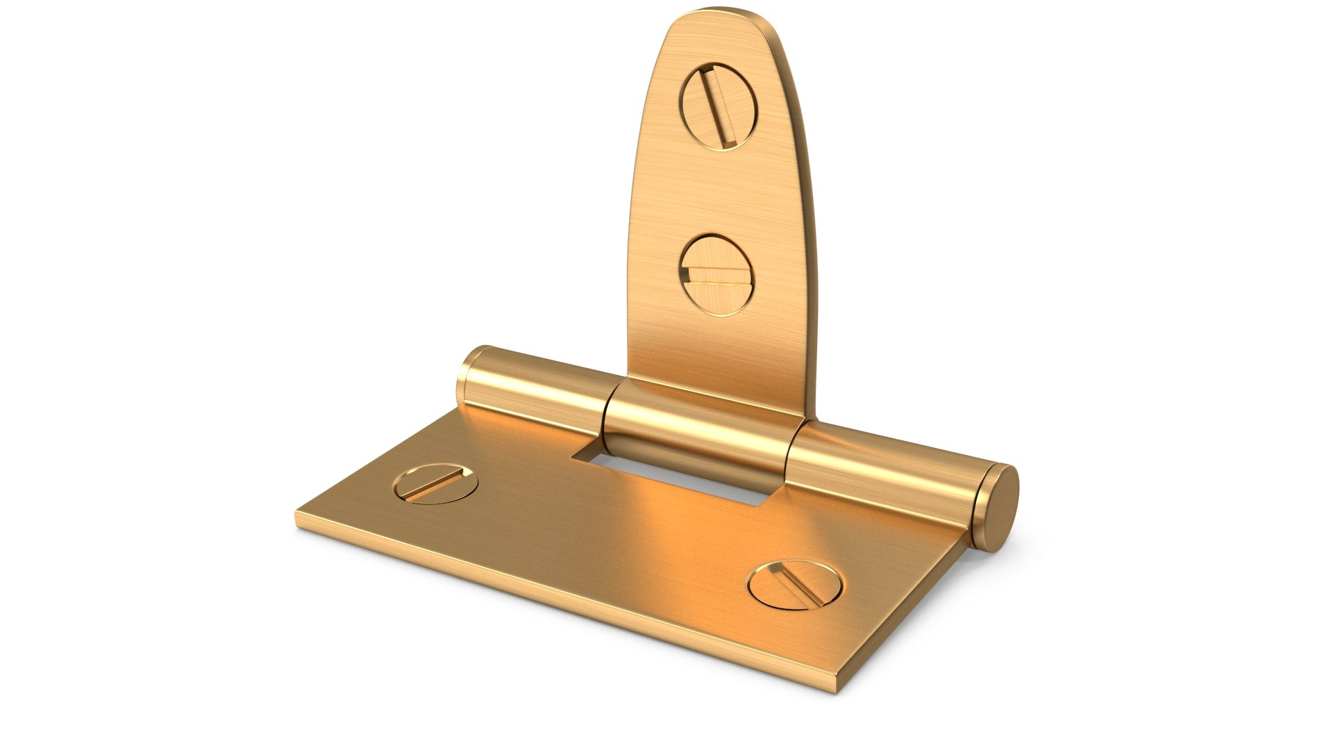 3D Golden Hinge With Screwhead V02 - TurboSquid 2376044