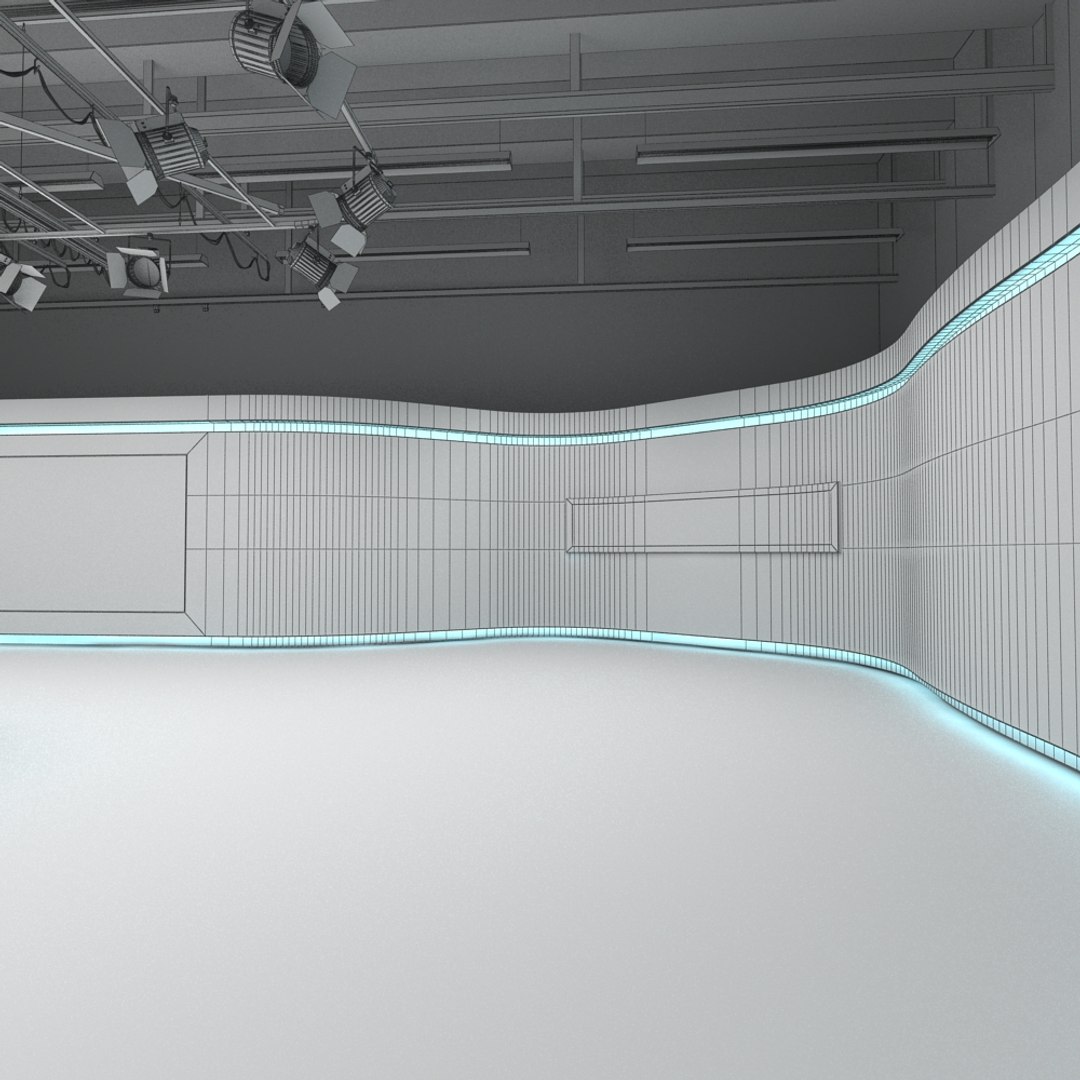 3d Tv Studio Model