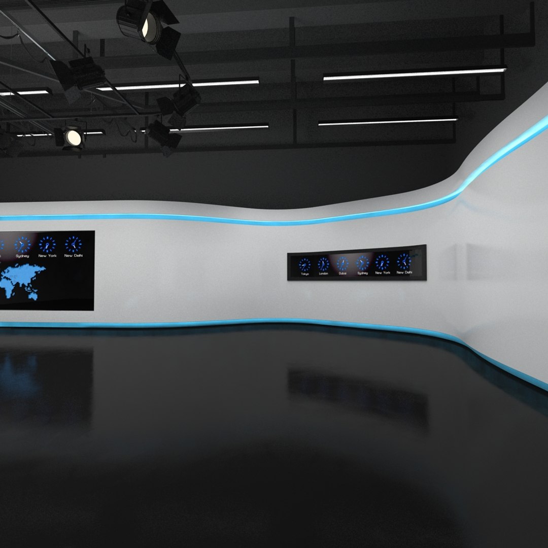 3d Tv Studio Model