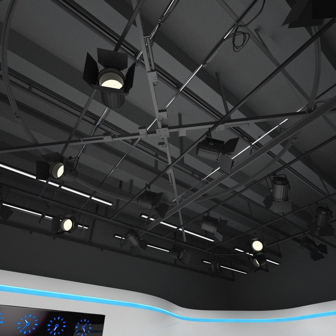 3d Tv Studio Model