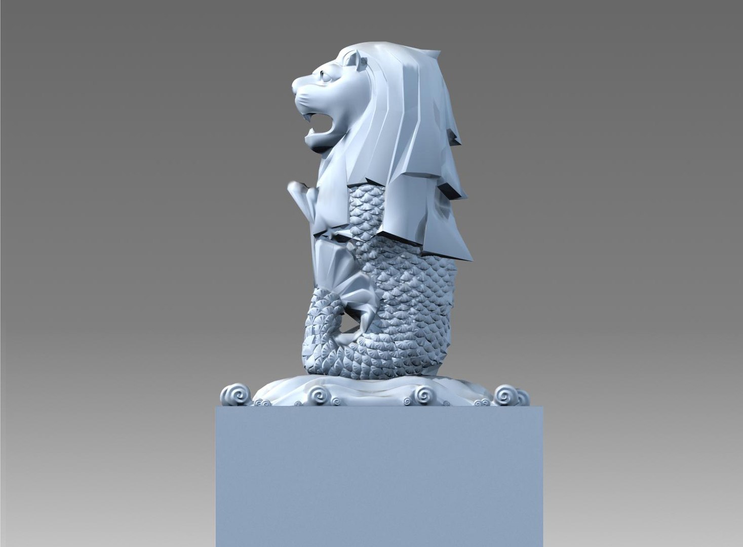 Merlion Low-poly 3D Model - TurboSquid 1514365