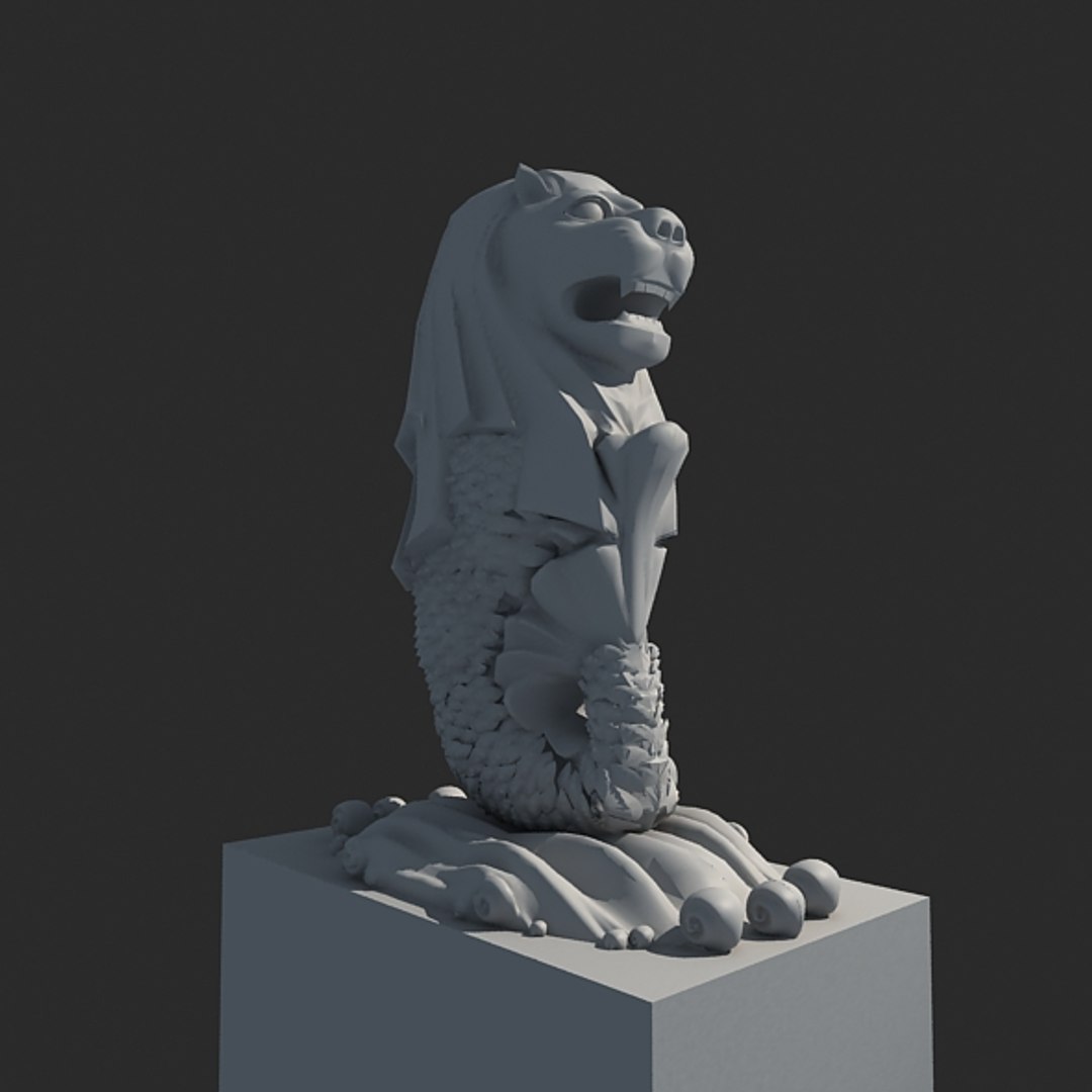 Merlion Low-poly 3D Model - TurboSquid 1514365