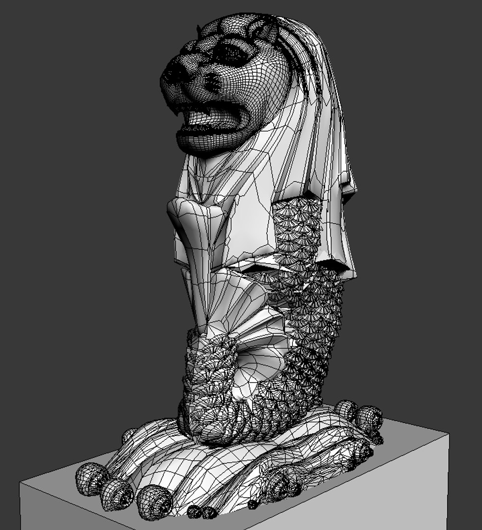 Merlion Low-poly 3D Model - TurboSquid 1514365
