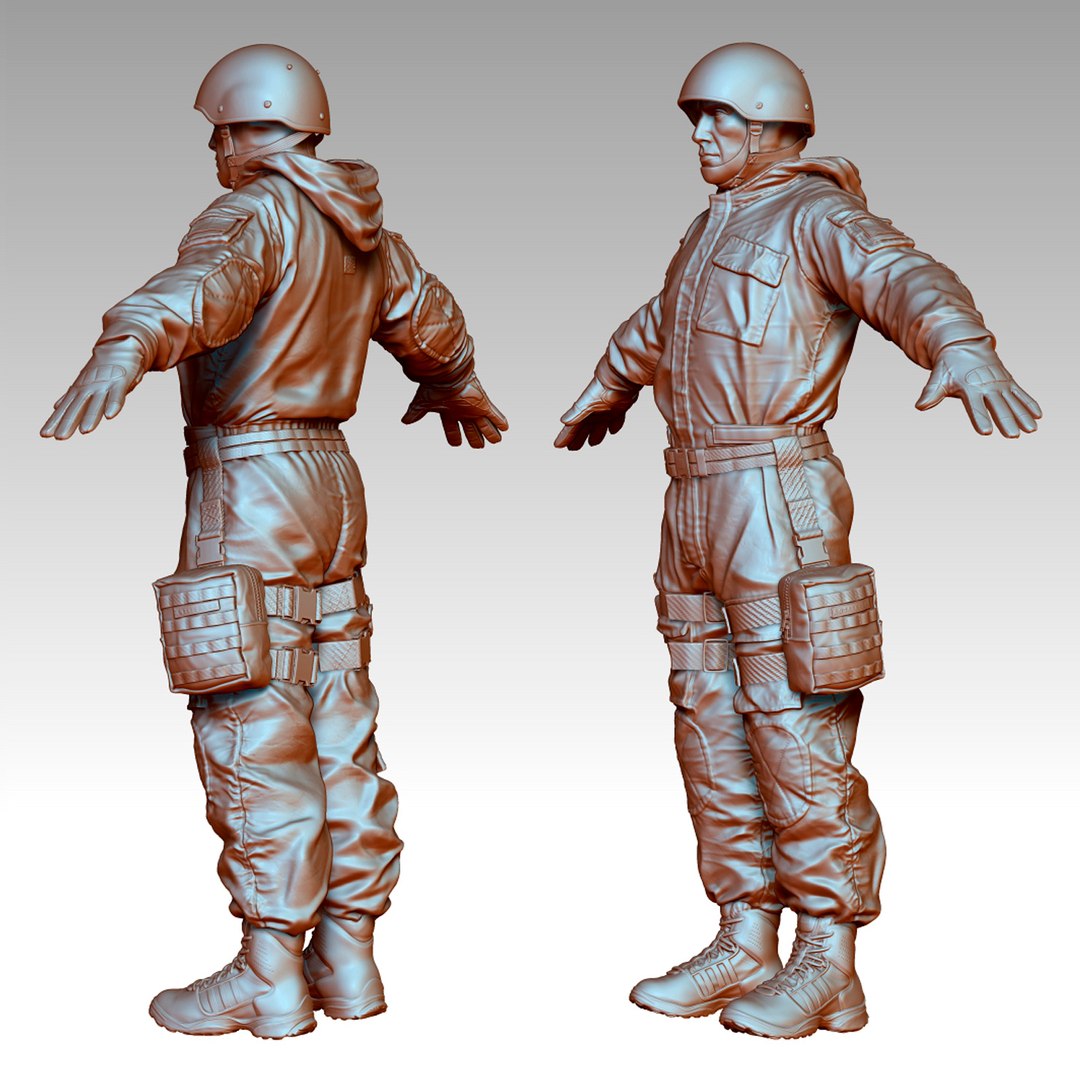 zbrush sas soldier set 3d model