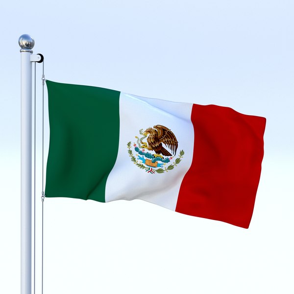 modelo 3d Bandera animada de mexico - TurboSquid 1095010