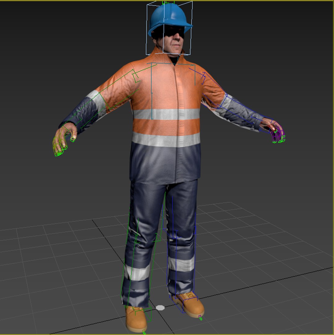 Rigged safety worker man 3D - TurboSquid 1485992