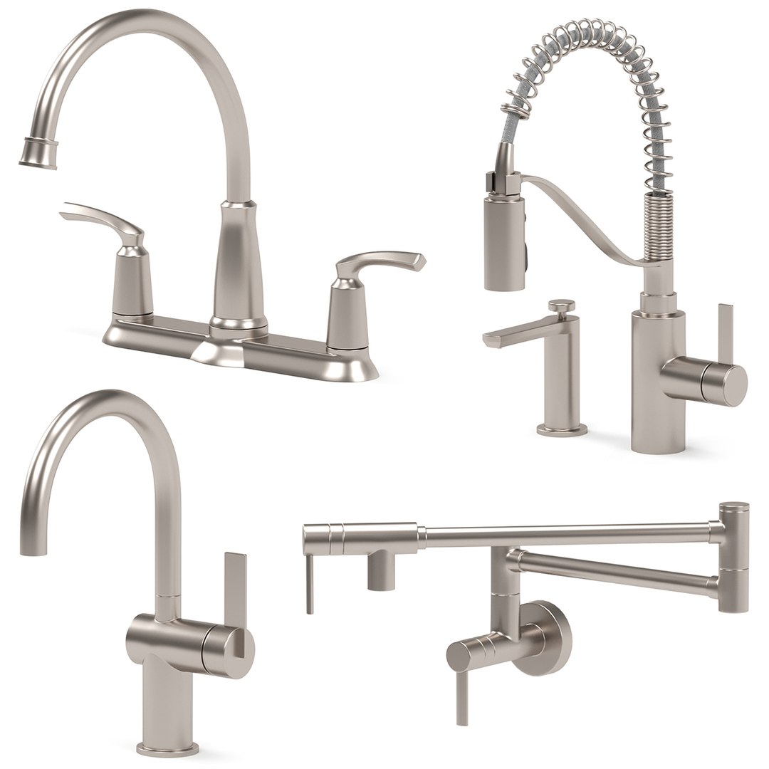MOEN Kitchen Faucets Collection 3D Model - TurboSquid 2388038