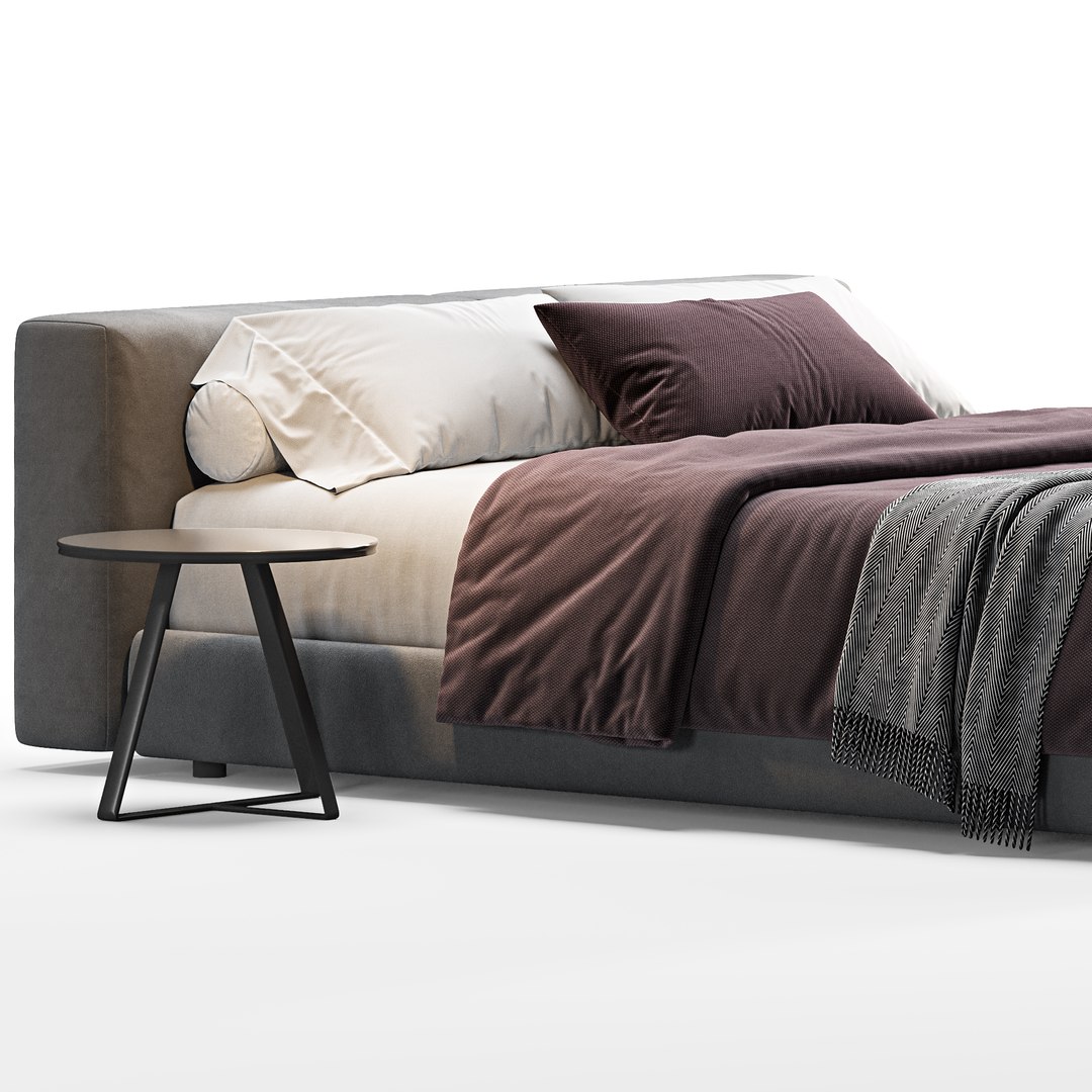Superoblong Queen Bed By Cappellini 3D - TurboSquid 2090691