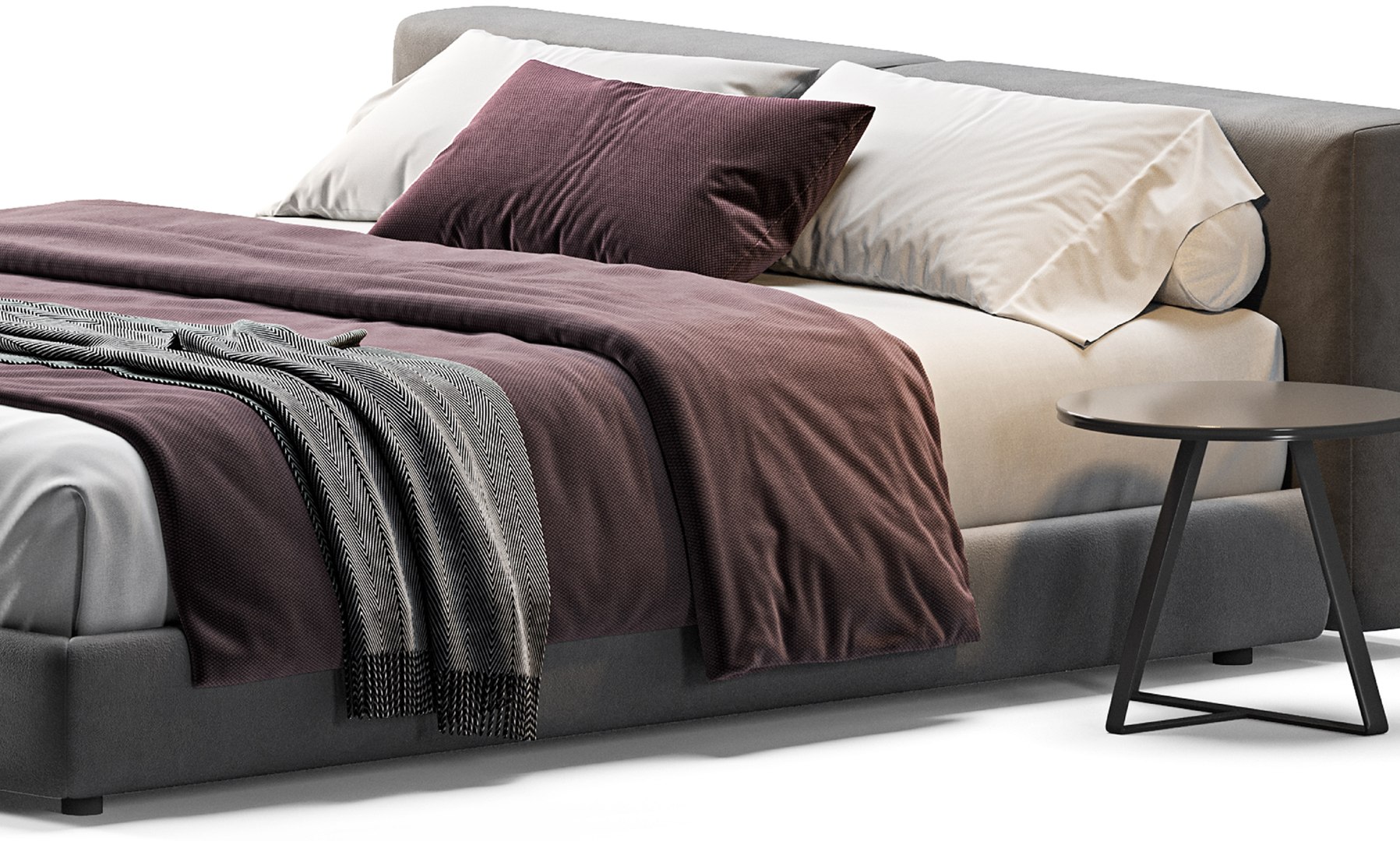 Superoblong Queen Bed By Cappellini 3D - TurboSquid 2090691