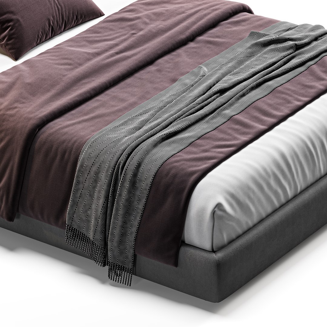 Superoblong Queen Bed By Cappellini 3D - TurboSquid 2090691