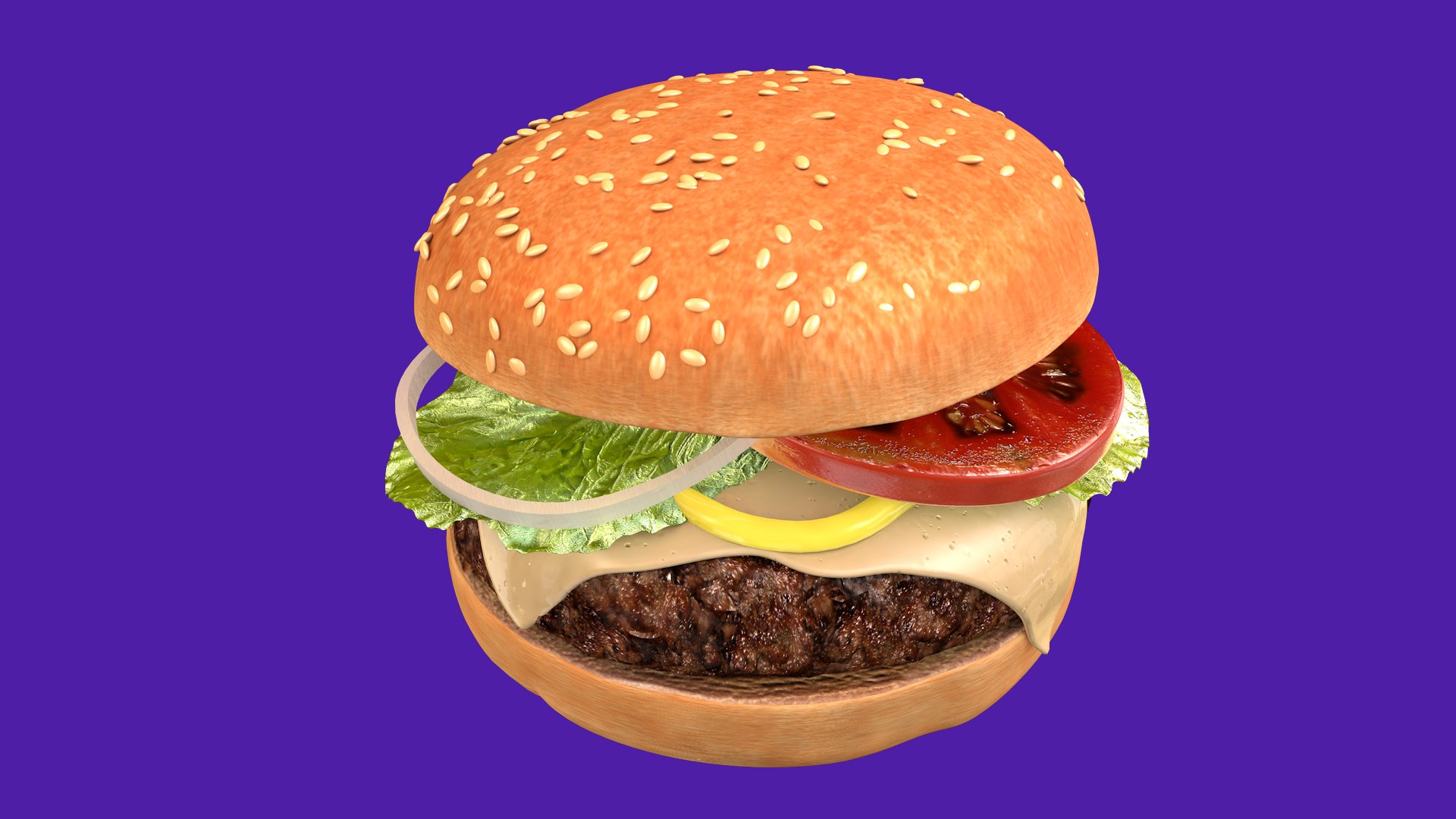Burger Animation Model - TurboSquid 1624548