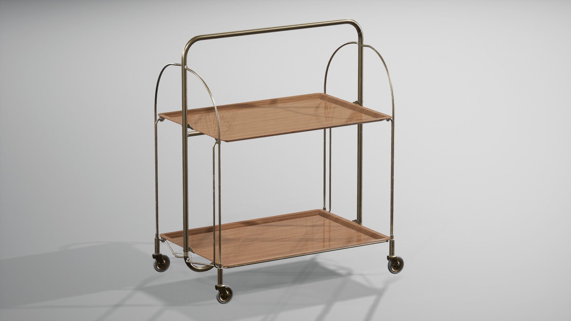 Vintage Drinks Trolley Model - TurboSquid 1943015